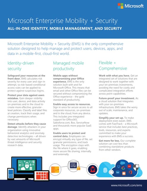 Introduction to Microsoft Enterprise Mobility + Security | PPT
