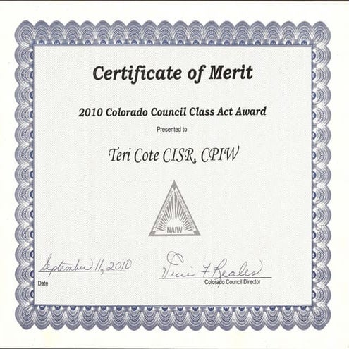 Class Act Award 2010 | PPT