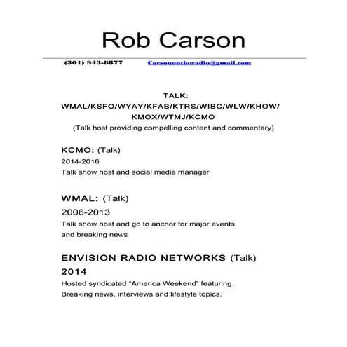 ROB RADIO RESUME (2) (1) | DOC