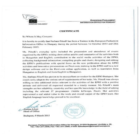 EP Employer's Reference Letter | PDF