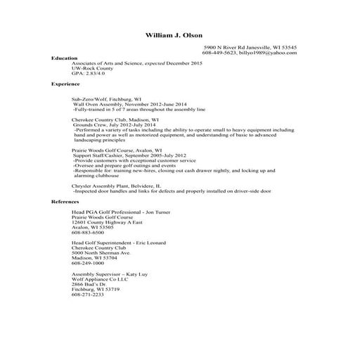 William Resume | PDF