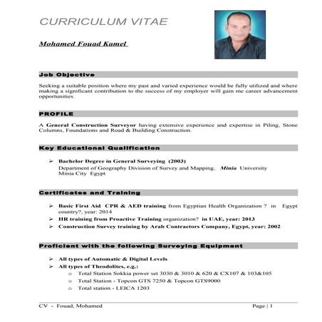Fouad, Mohd. CV | DOC