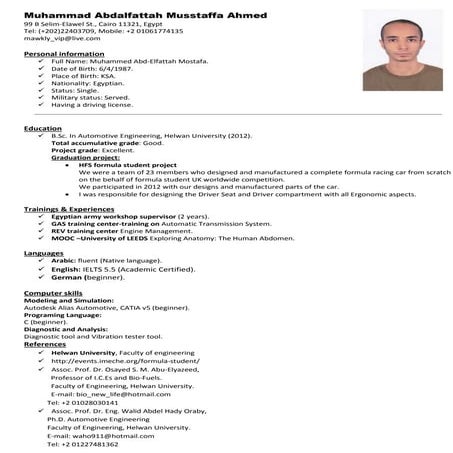 Muhammad CV Torino | PDF