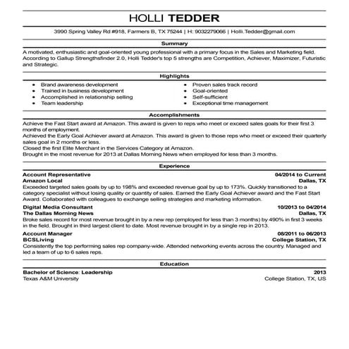 Resume-TEDDER | PDF