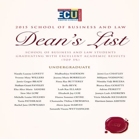 2015-Deans-List-Undergraduate | PDF