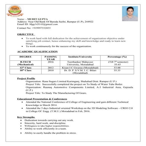 Mudit CV | PDF