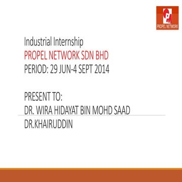 Industrial Internship | PPTX | Computer Networking | Computing