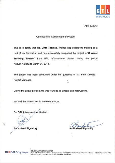 Linta Thomas_Bonafide | PDF