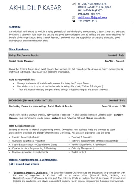 Omkar cv renewed 2016 JAN | PDF