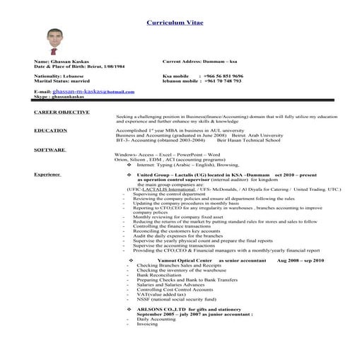 ghassan kaskas cv | DOC