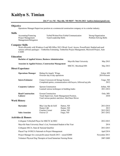 Mid level resume | PDF