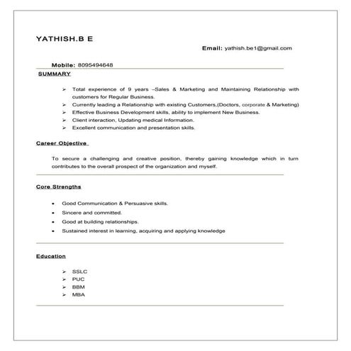 Yathish CV | DOC