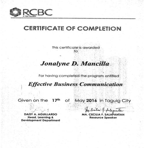 Effective Business Communication Certification | PDF