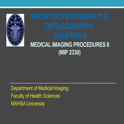 Dacrocystography | PPTX
