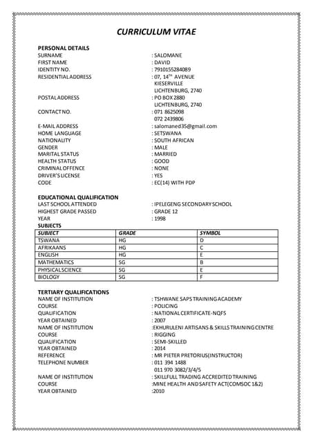 BLESSING CV - Copy | DOCX | Resume Writing and Advice | Job Search