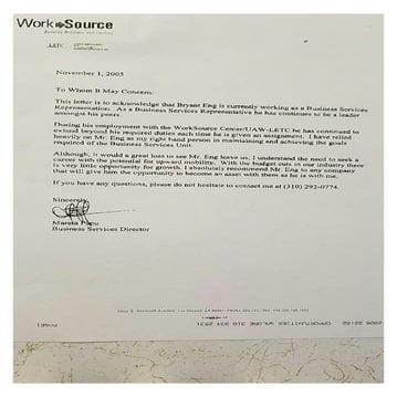 WorkSource Rec Letter | PDF