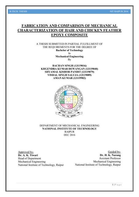 Mechanical Engineering Final year major project | PDF