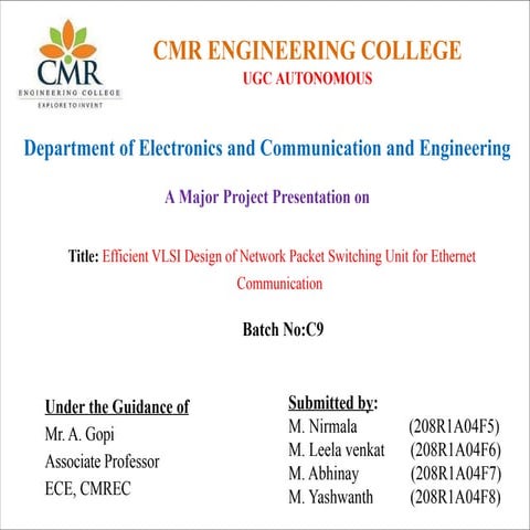 major project final year project in ece branch | PPT