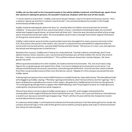 Grime magazine feature article