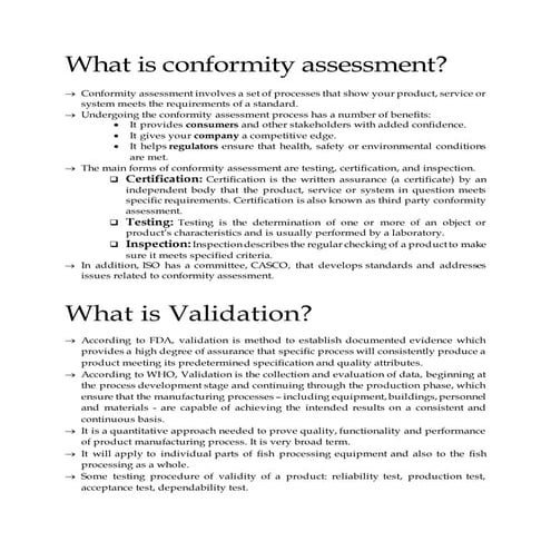 What is Conformity Assessment? | DOCX