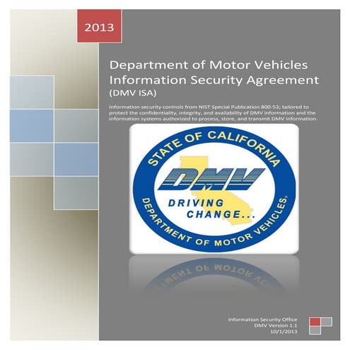California DMV Security Risk Assessment (SRA) for vendors | PDF
