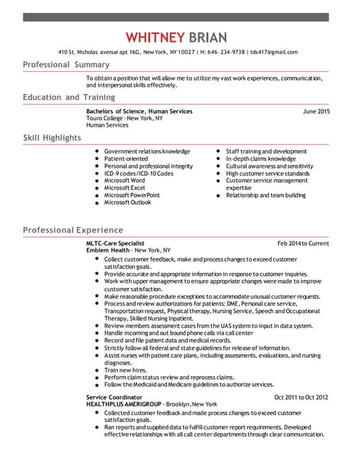 Patricia wright resume 2015 | ODT