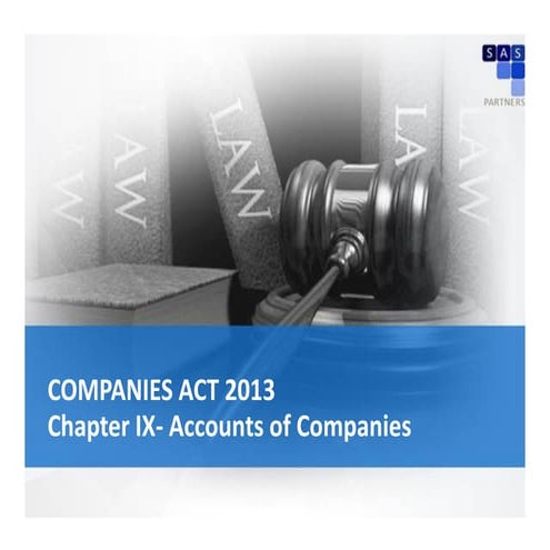 Companies Act, 2013-Presentation on Accounts & Audit | PDF