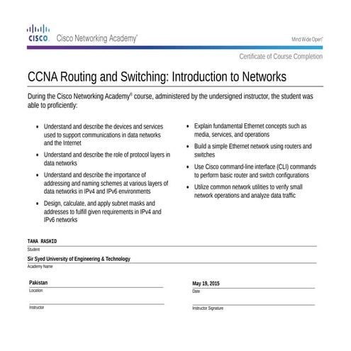 CCNA1 | PDF