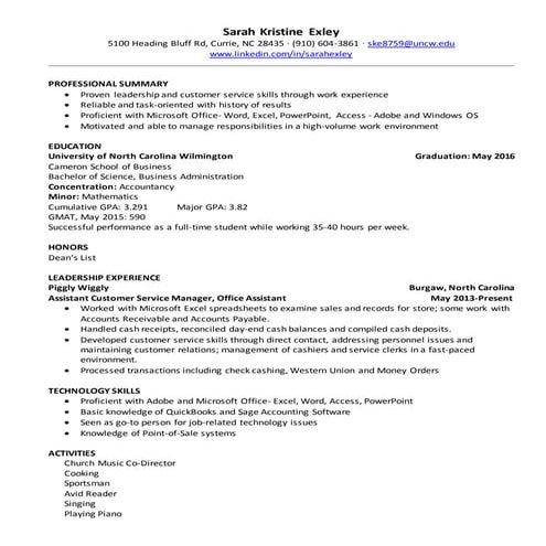 Exley.Sarah | DOCX | Business | Business and Finance