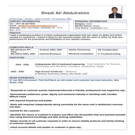 Shadi's CV | PDF