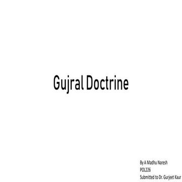 Gujral Doctrine 1997-Analysis | PPTX