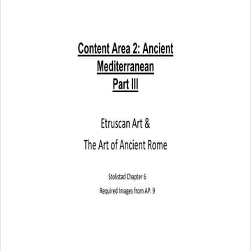 Content Area 2 part III - Etruscan & Roman Art | PPTX | Design | Fine Art