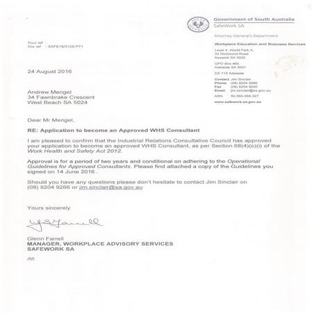 Approved WHS Consultant | PDF