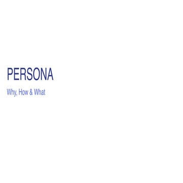 Persona Creation | PDF
