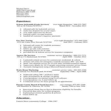 Michael Davis Resume1 | DOC