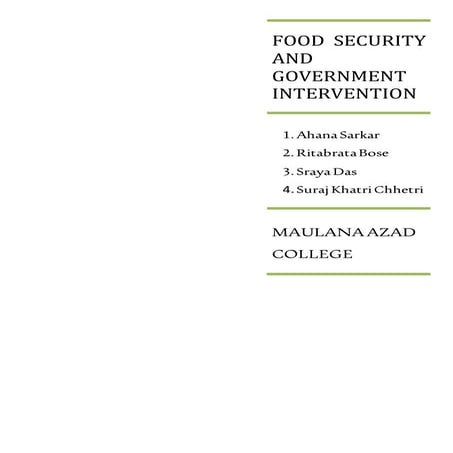 FOOD SECURITY (Word) | PDF