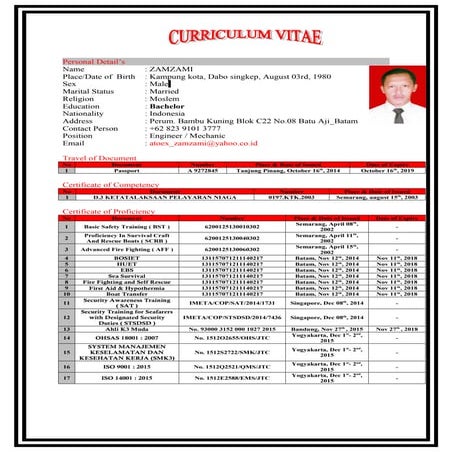 ZAMZAMI_CV_format_Worldjjj | PDF