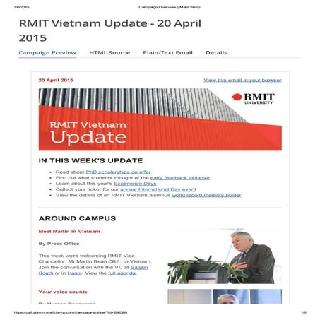 RMIT Vietnam Update-20 April | PDF