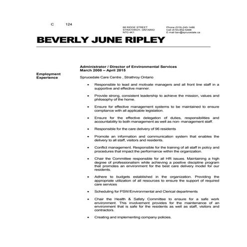 Bev Ripley Resume | PDF