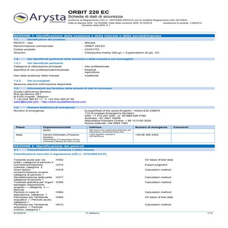 Ca701772 orbit 220 ec it v8.1 clp | PDF
