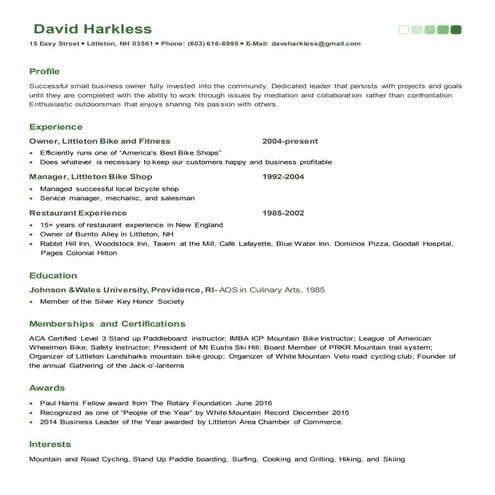 Dave Harkless presentations