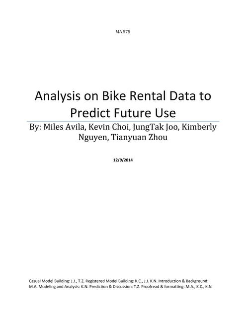 MLR PPT.pdf seoul bike sharing demand prediction | PPT