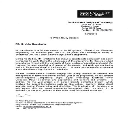 Reference Letter 1 | PDF