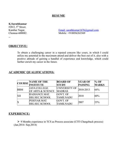 Bless Deva Priyan. S - Resume | PDF