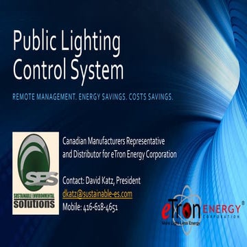 Etron Energy External Lighting Control System-SES Rep | PPT