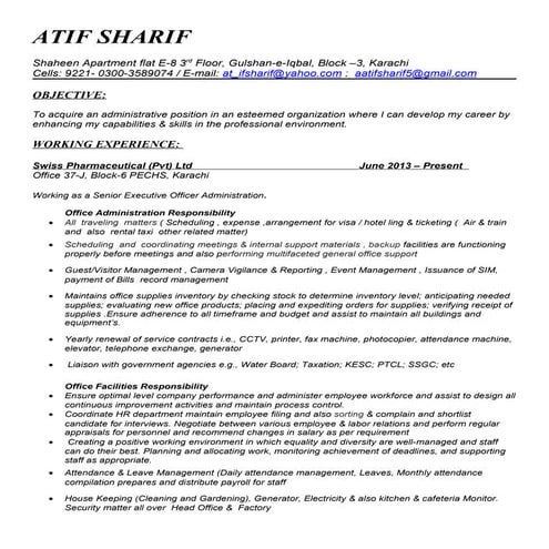 Atif Sen-Eex CV | PDF