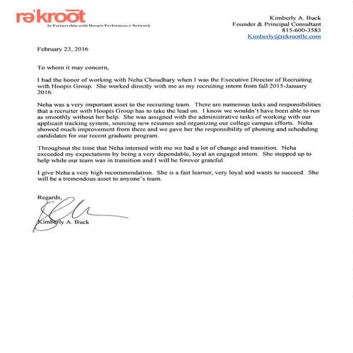 Hoopis Group Recommendation Letter | PDF