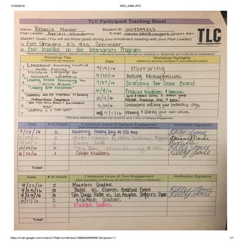 Tracking Sheet | PDF