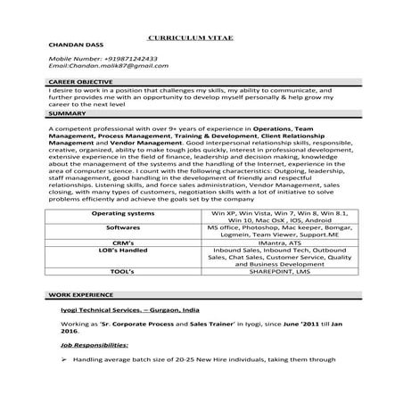 Chandan_resume updated | DOC