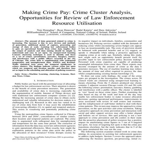 Chicago Crime Analysis | PDF
